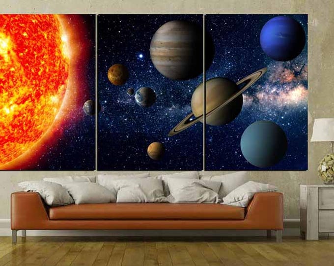 Solar System Wall Art,kids Room Art,educational Wall Art,kids Room Art ...