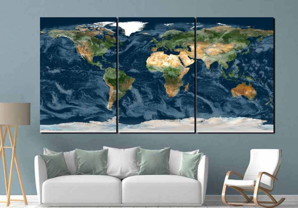 World Mapworld Map Wall Artworld Map Artworld Map | Etsy