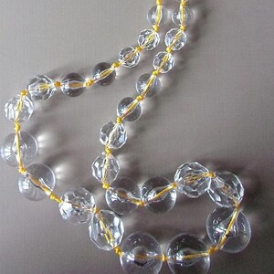 Long Clear Lucite Balls Necklace 40 Hand Knotted - Etsy