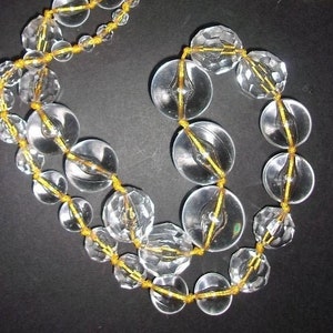 Long Clear Lucite Balls Necklace 40 Hand Knotted - Etsy