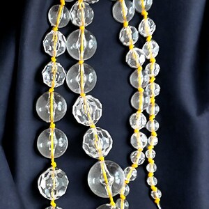 Long Clear Lucite Balls Necklace 40 Hand Knotted - Etsy