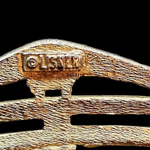 Art Deco LISNER Necklace & Complimentary Earrings, Gold Tone, Jewelry ...