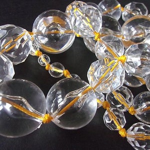 Long Clear Lucite Balls Necklace 40 Hand Knotted - Etsy