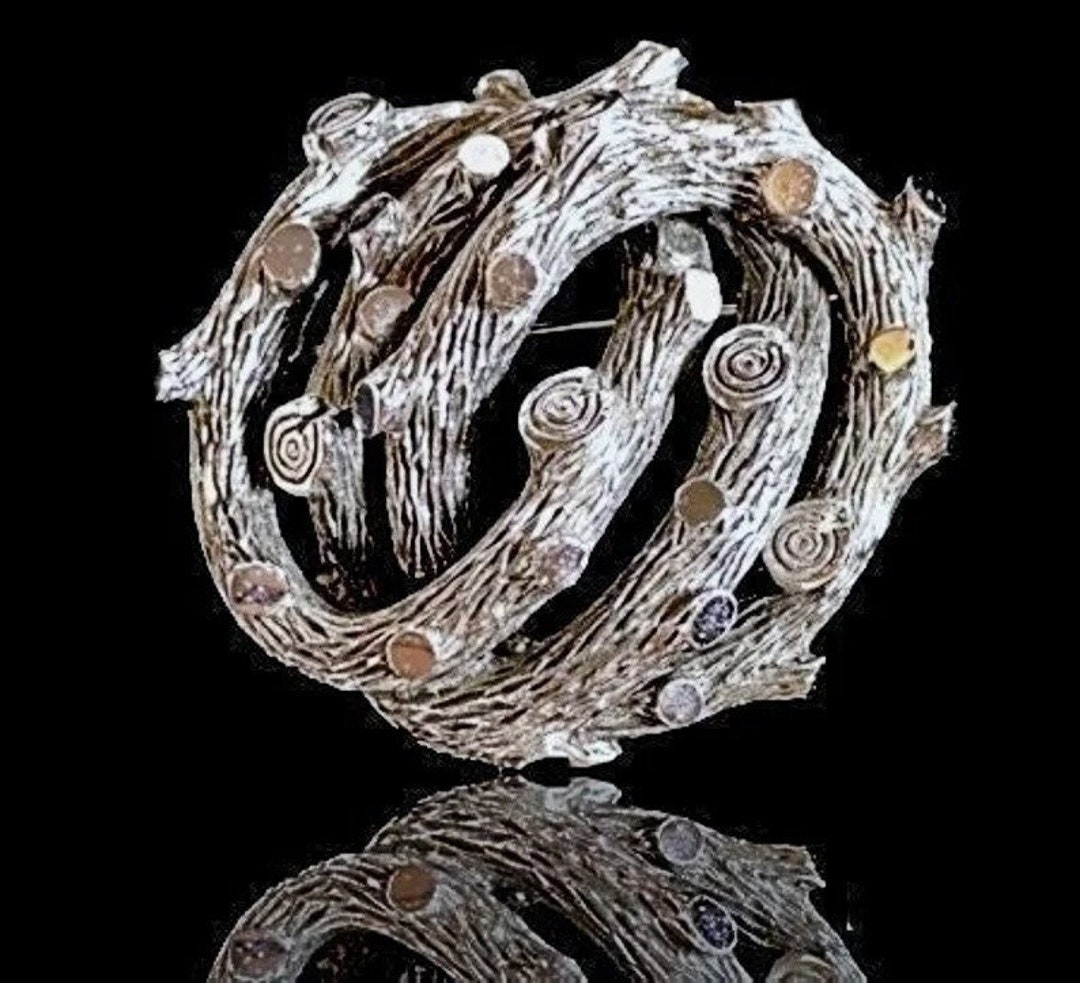 BOUCHER Twisted Twigs Silver Brooch, Signed, Detail Texture, Vintage - Etsy