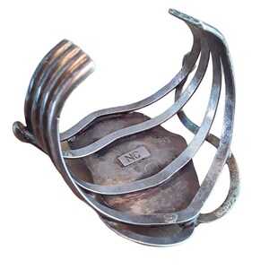 Navajo Sterling Turquoise Coral Cuff, NC Nancy Custer, Authentic, Huge ...