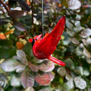 Glass Blown Hanging Cardinal Figurine - Etsy