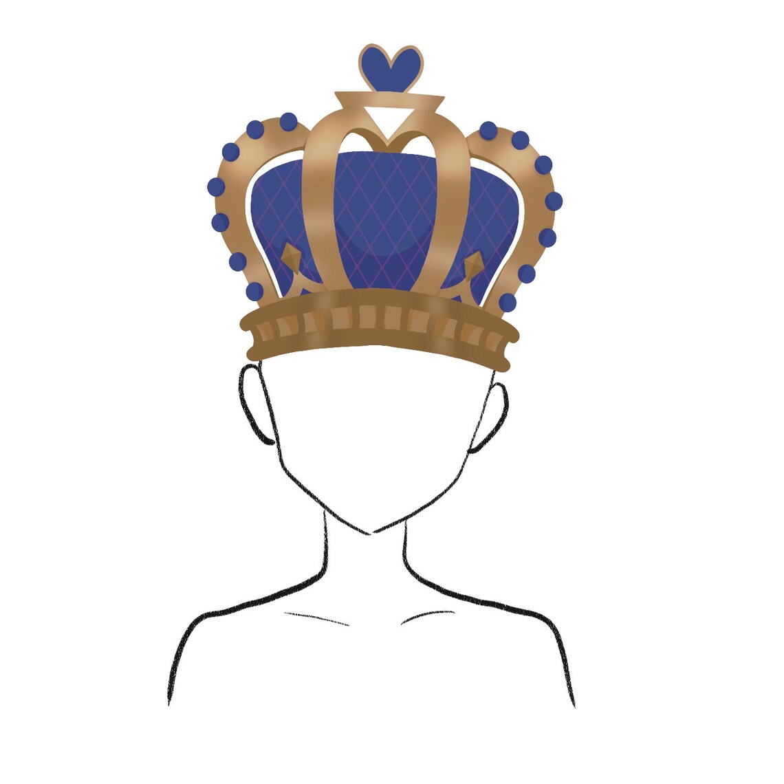 Vtuber Gold Royal Crown Assets 12 Colors - Etsy