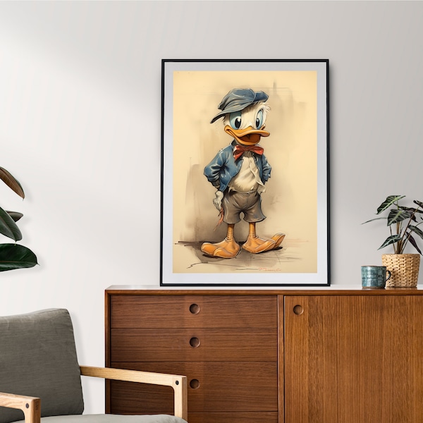 Donald Duck Vintage Poster - Etsy