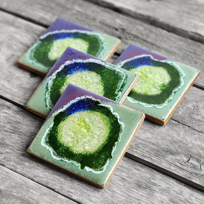 Green Geode - Etsy