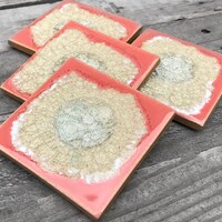 3D Printed Orange Slice Coasters: Citrus Drink Coaster With Rubber Pads ...
