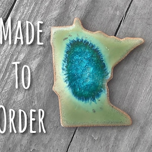 Handmade Geode Minnesota Magnet - Etsy