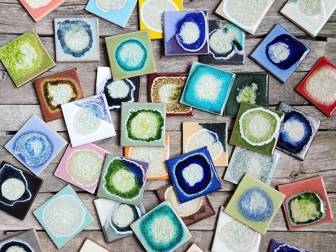 Dock 6 Geode Style Handmade Ceramic Coaster - Individual Coaster - Etsy