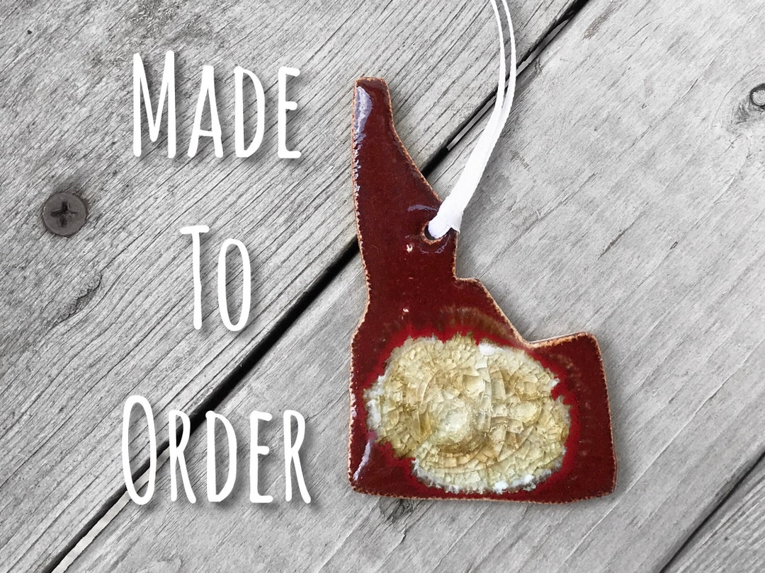 IDAHO GEODE CRACKLE Ornament: Custom Idaho Ornament, Decorative ...