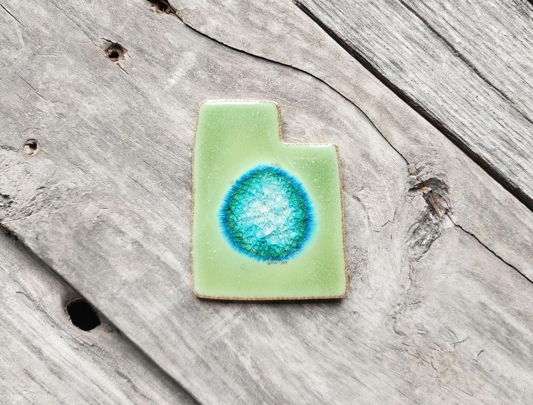 Utah State Handmade Ceramic Geode Fridge Magnet - Etsy