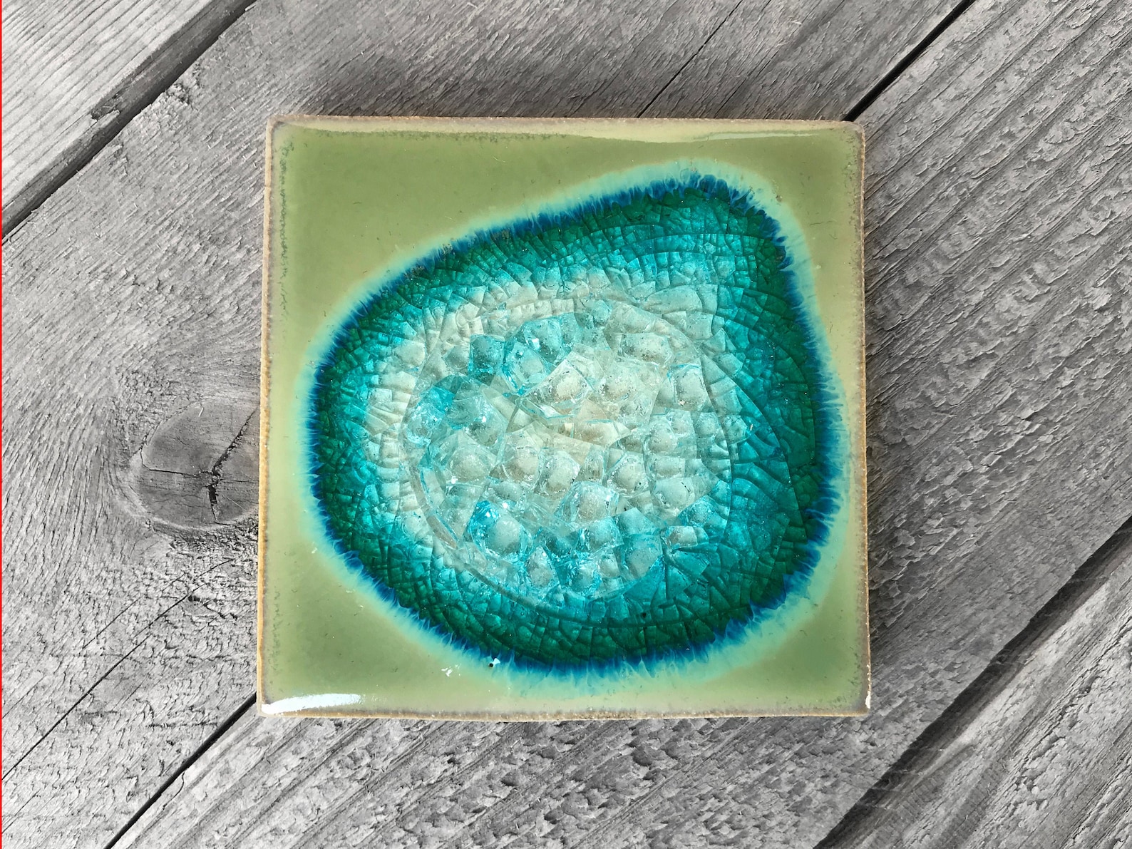 Jade Geode Crackle Coaster: Geode Coaster Agate Coaster - Etsy