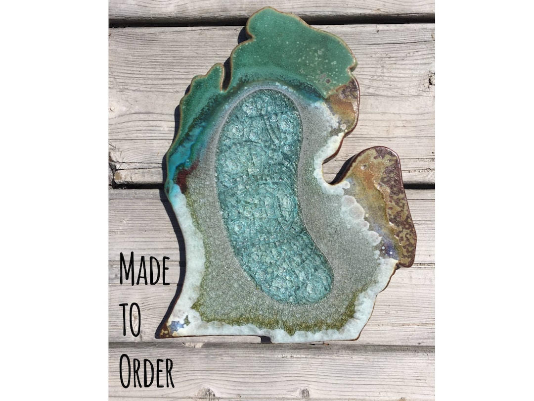 Michigan Trivet: Geode Trivet, State Shaped Trivet, Geode Hot Plate ...