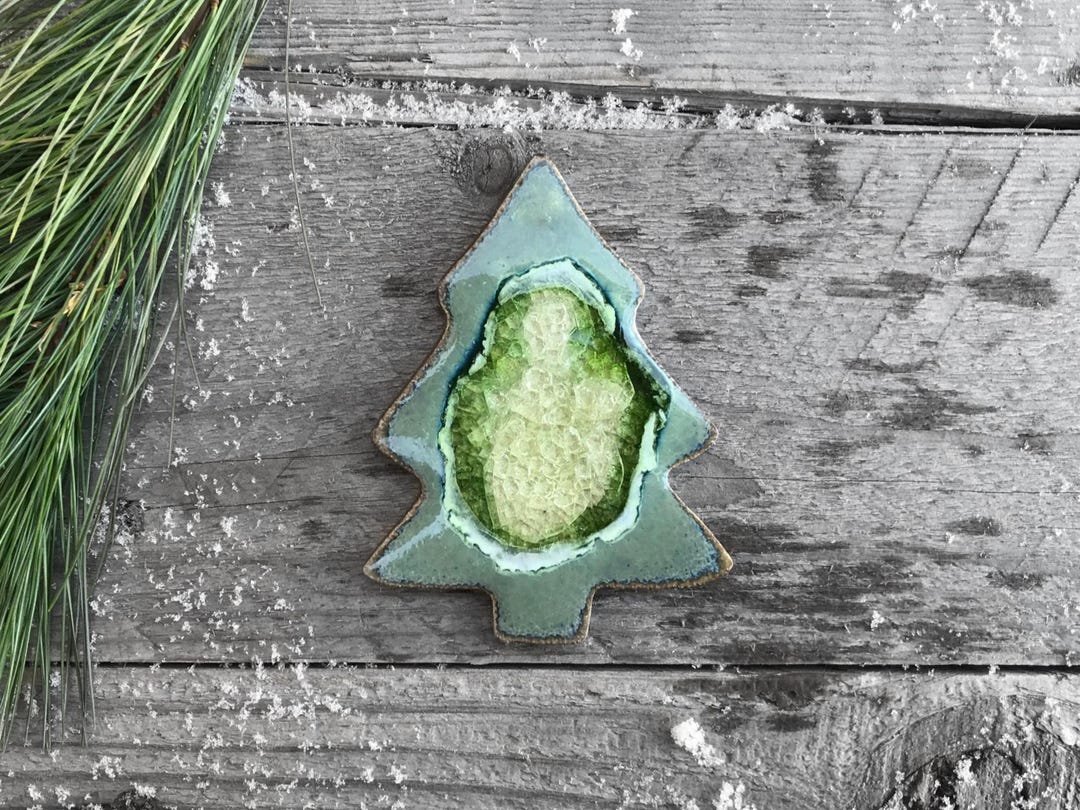 Pine Tree Fridge Magnet Handmade Geode Ceramic - Etsy