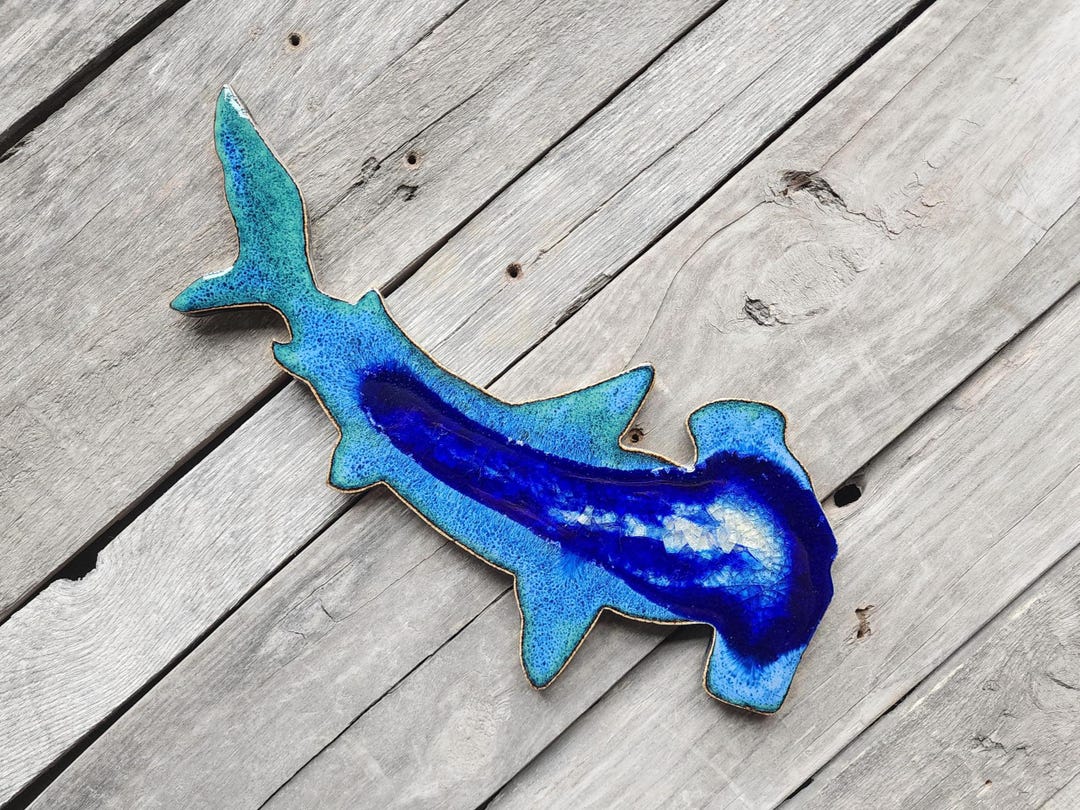 Hammerhead Shark Trivet Handmade Geode Ceramic - Etsy
