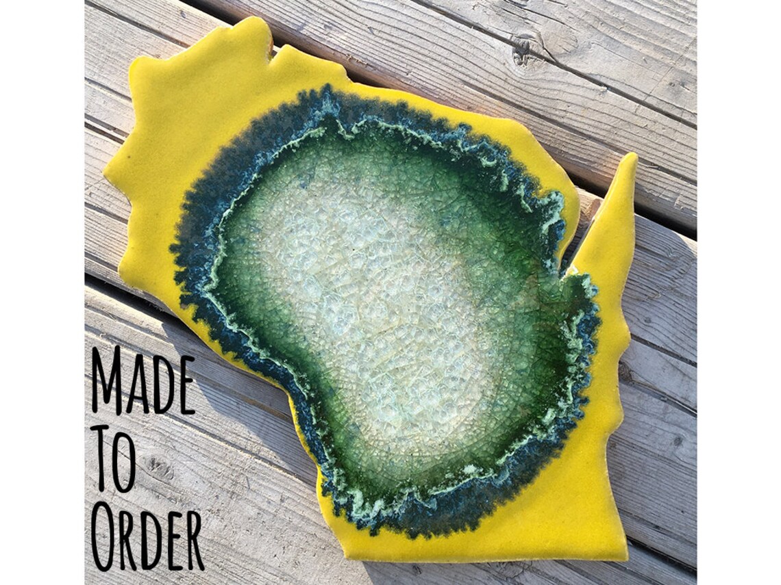 GREEN BAY PACKERS Wisconsin Geode Crackle Trivet: Ceramic Hot | Etsy