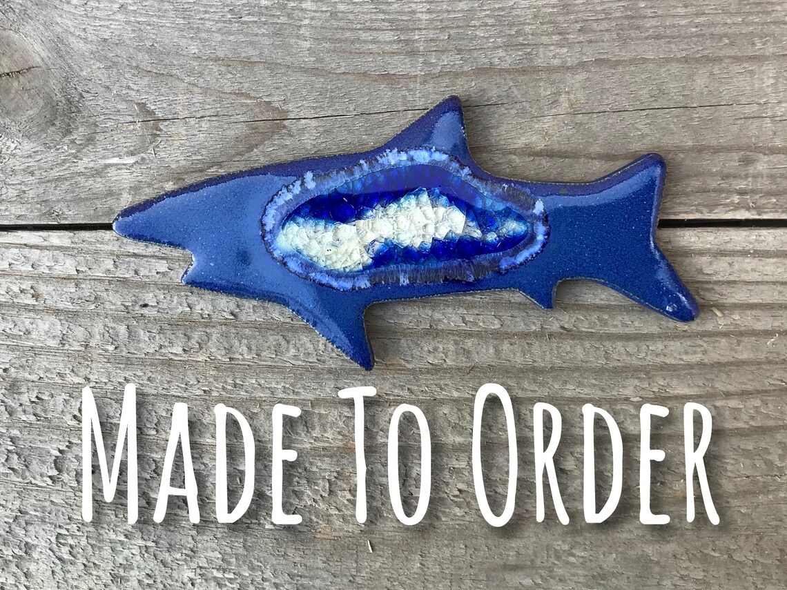 SHARK GEODE CRACKLE Magnet: Custom Magnet Shark Magnet - Etsy