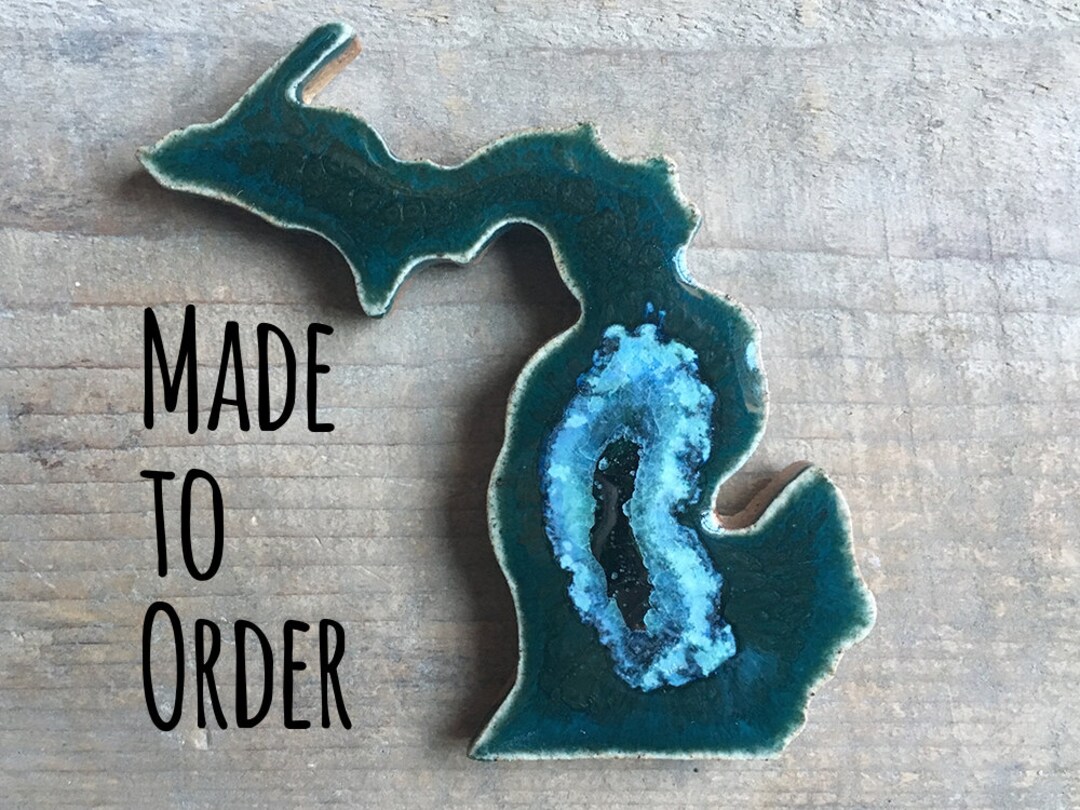 Geode Connected Michigan Magnet - Etsy