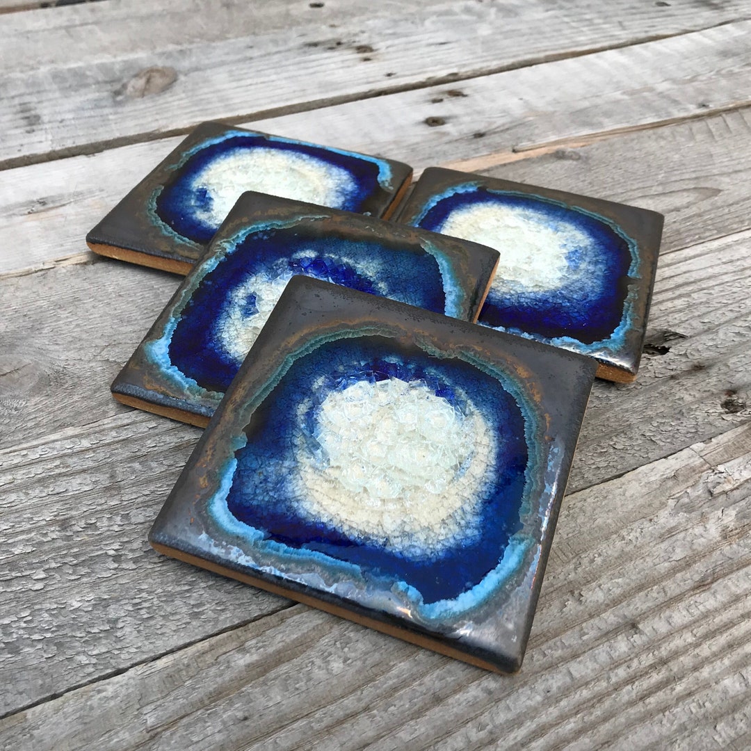 Tin Man Ceramic Geode Coaster - Etsy