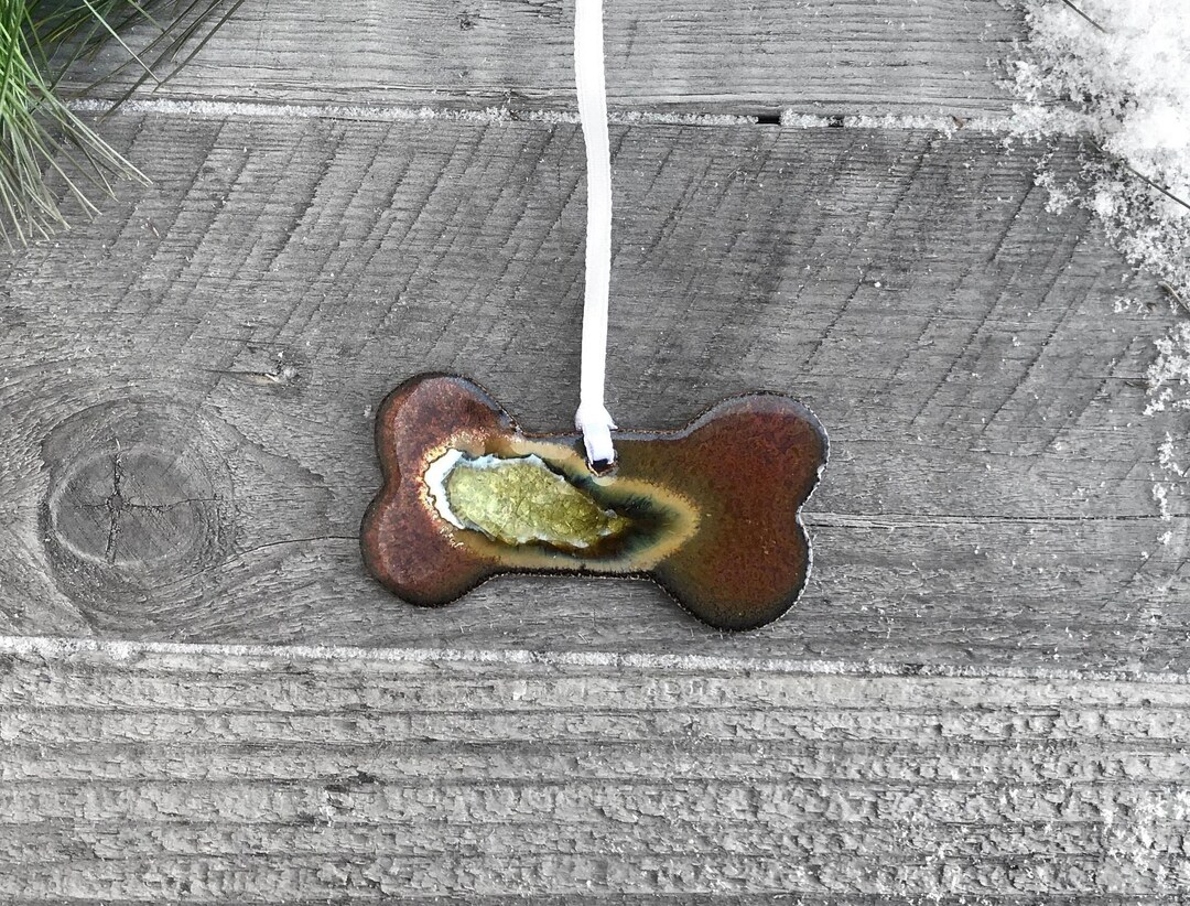 Dog Bone Shaped Ceramic Geode Ornament - Etsy