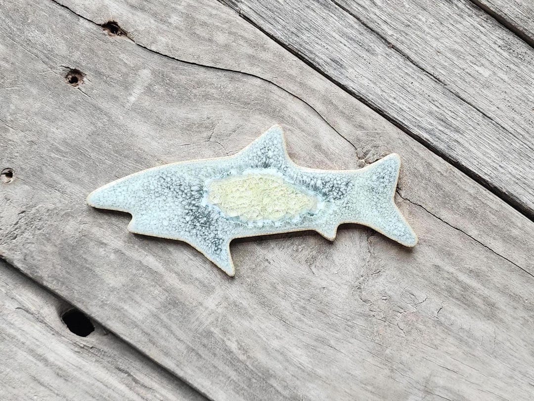 Shark Fridge Magnet Handmade Ceramic Geode - Etsy