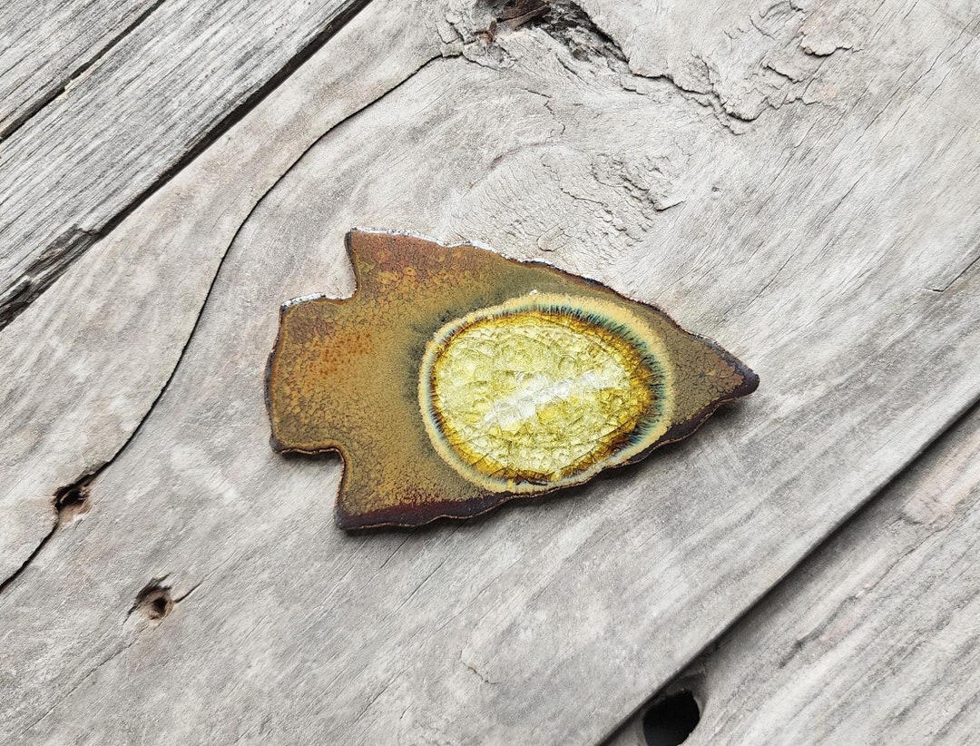 Arrowhead Ceramic Geode Fridge Magnet - Etsy