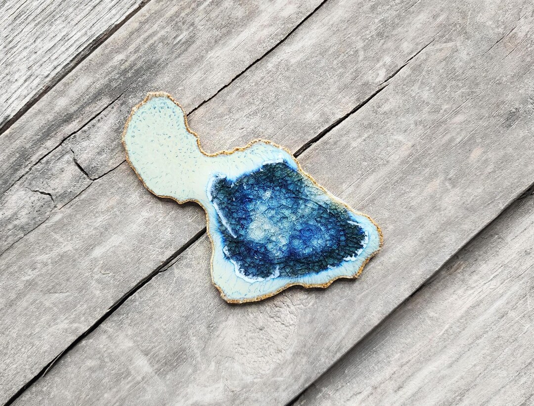 Maui Hawaii Island Handmade Geode Ceramic Fridge Magnet - Etsy