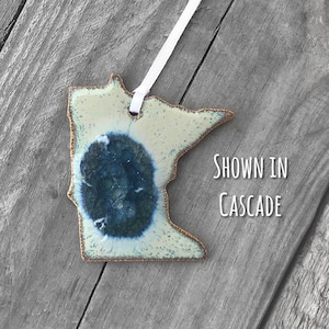 Minnesota State Shaped Ornament Geode Ceramic Handmade - Etsy