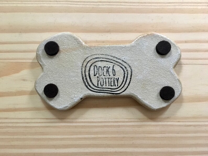 DOG BONE GEODE Crackle Coaster: Ceramic Drink Coaster Bone | Etsy