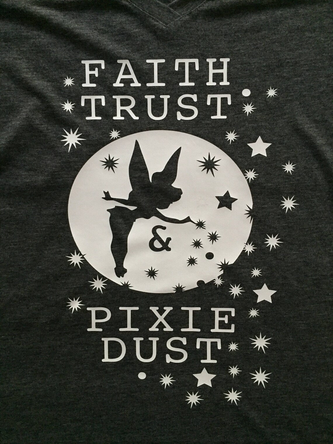 Adult-disney Tinkerbell Faith Trust & Pixie Dust Tee - Etsy