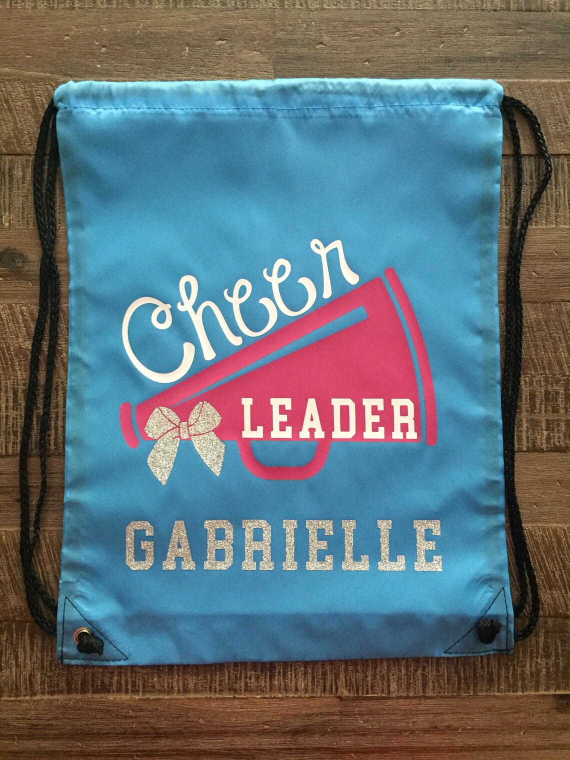 Cheerleader Glitter Sparkle Drawstring Bag/Backpack Cheer Bag | Etsy
