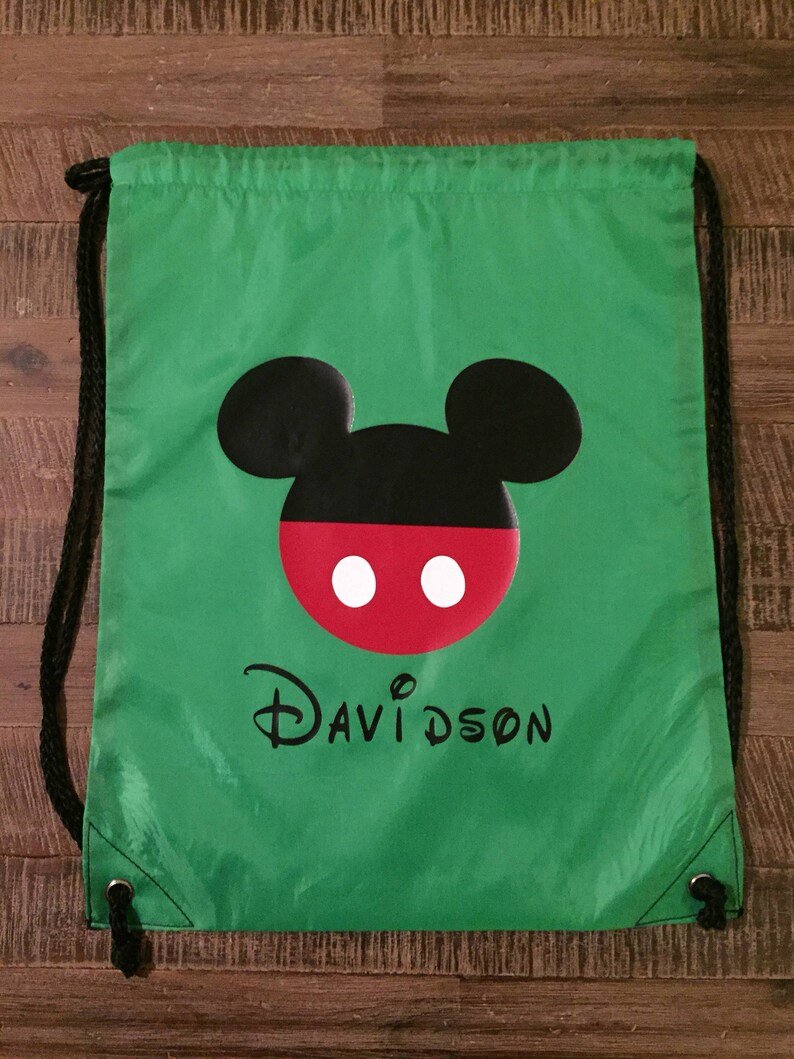 Disney Mickey Mouse Inspired Drawstring Bag/Backpack | Etsy