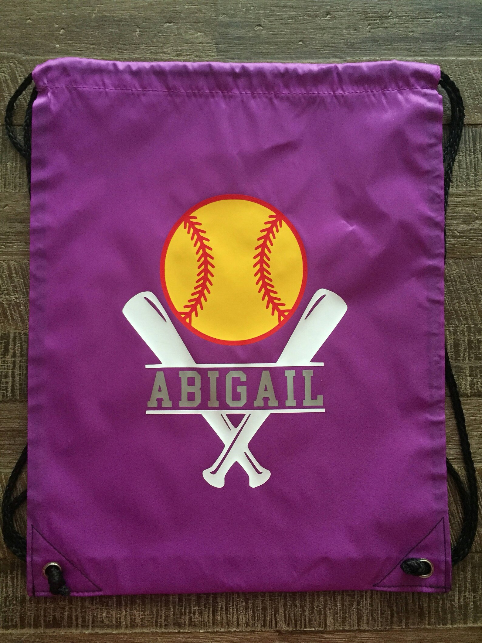 Baseball or Softball Drawstring Bag/Backpack | Etsy