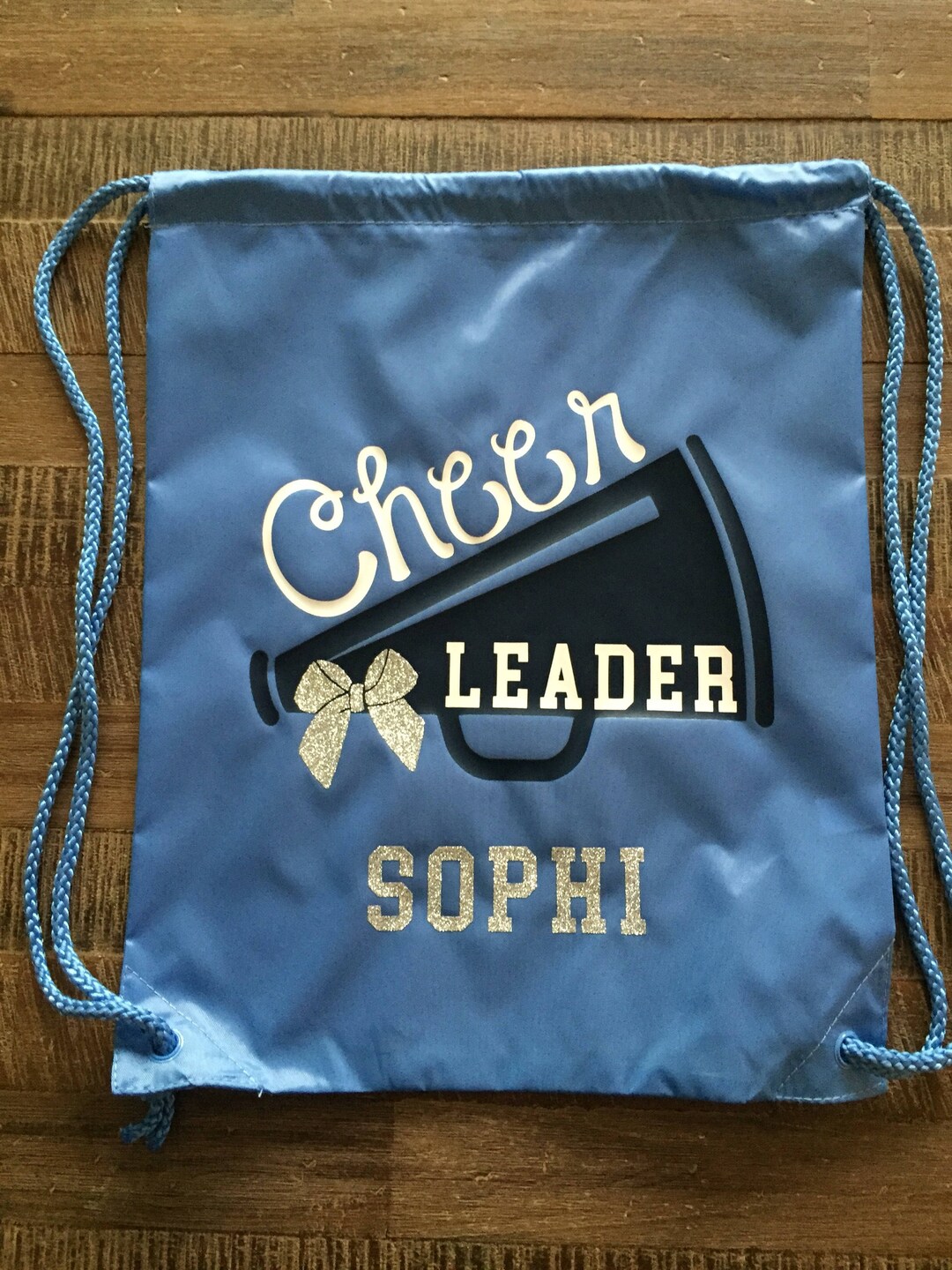 Cheerleader Glitter Sparkle Drawstring Bag/backpack, Cheer Bag - Etsy
