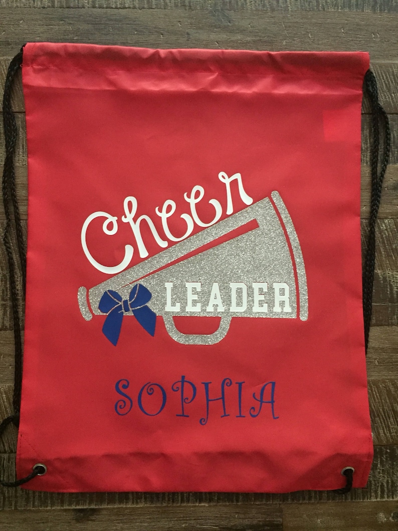 Cheerleader Glitter Megaphone Drawstring Bag/Backpack Cheer | Etsy