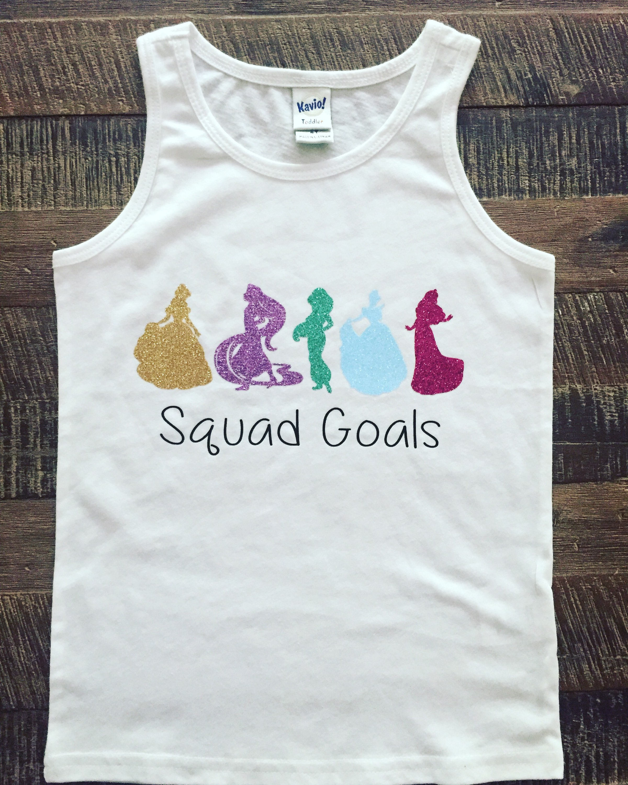 Adult-disney Princess Squad Goals Glitter Shirt/tank | Etsy