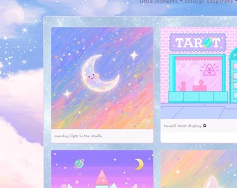 Kawaii Website Template HTML CSS Neocities Whimsical Y2k Retro Pixel ...