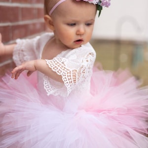 Pretty in Pink Ombre Baby Tutu, White to Rose Tutu Girl, Pink Birthday ...
