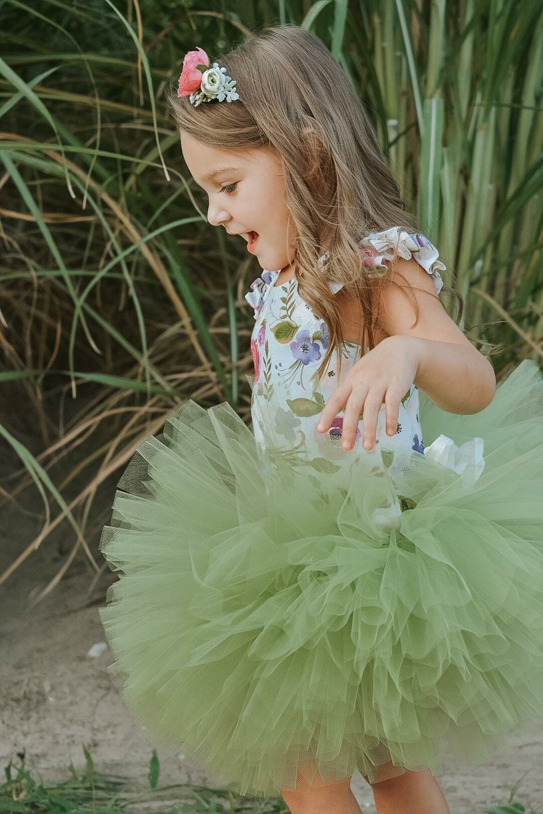 Olive Green Tutu for Girls, Fluffy Toddler Tutu, First Birthday Tutu ...