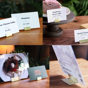 10 Display Name Tag Holder Food Label Card Menu Stand Restaurant Buffet ...