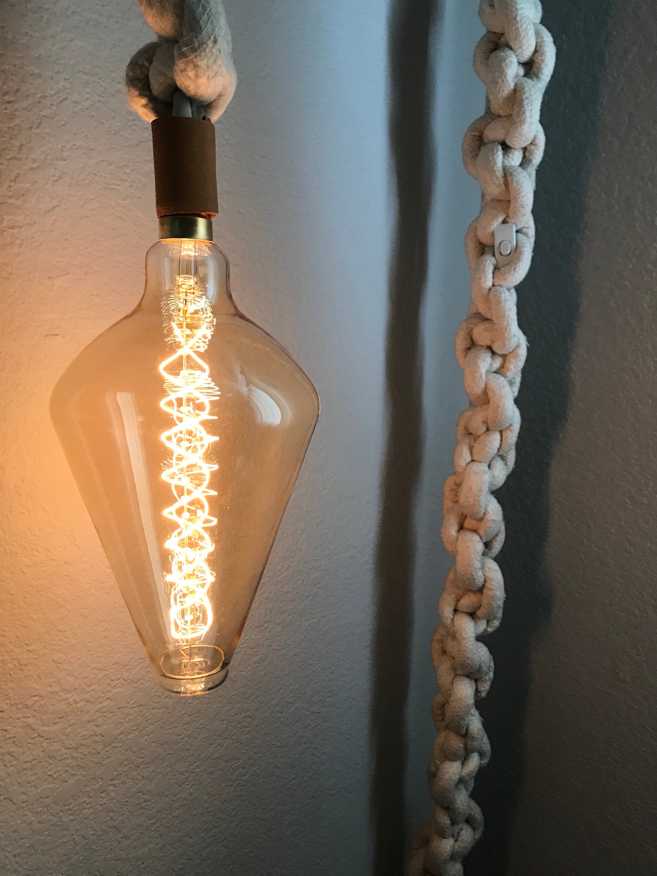 Large Macrame Light - Etsy