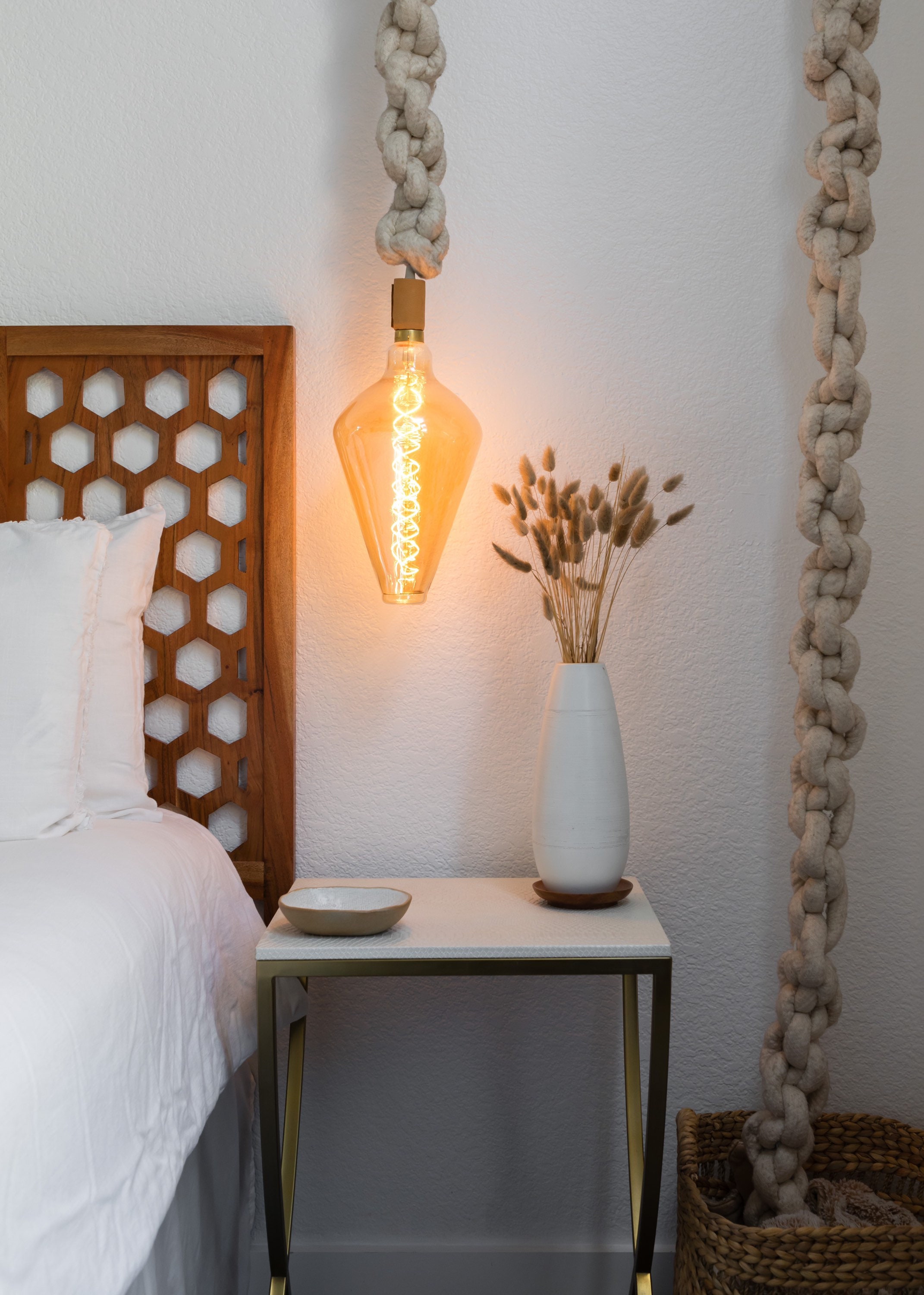 Large Macrame Light - Etsy