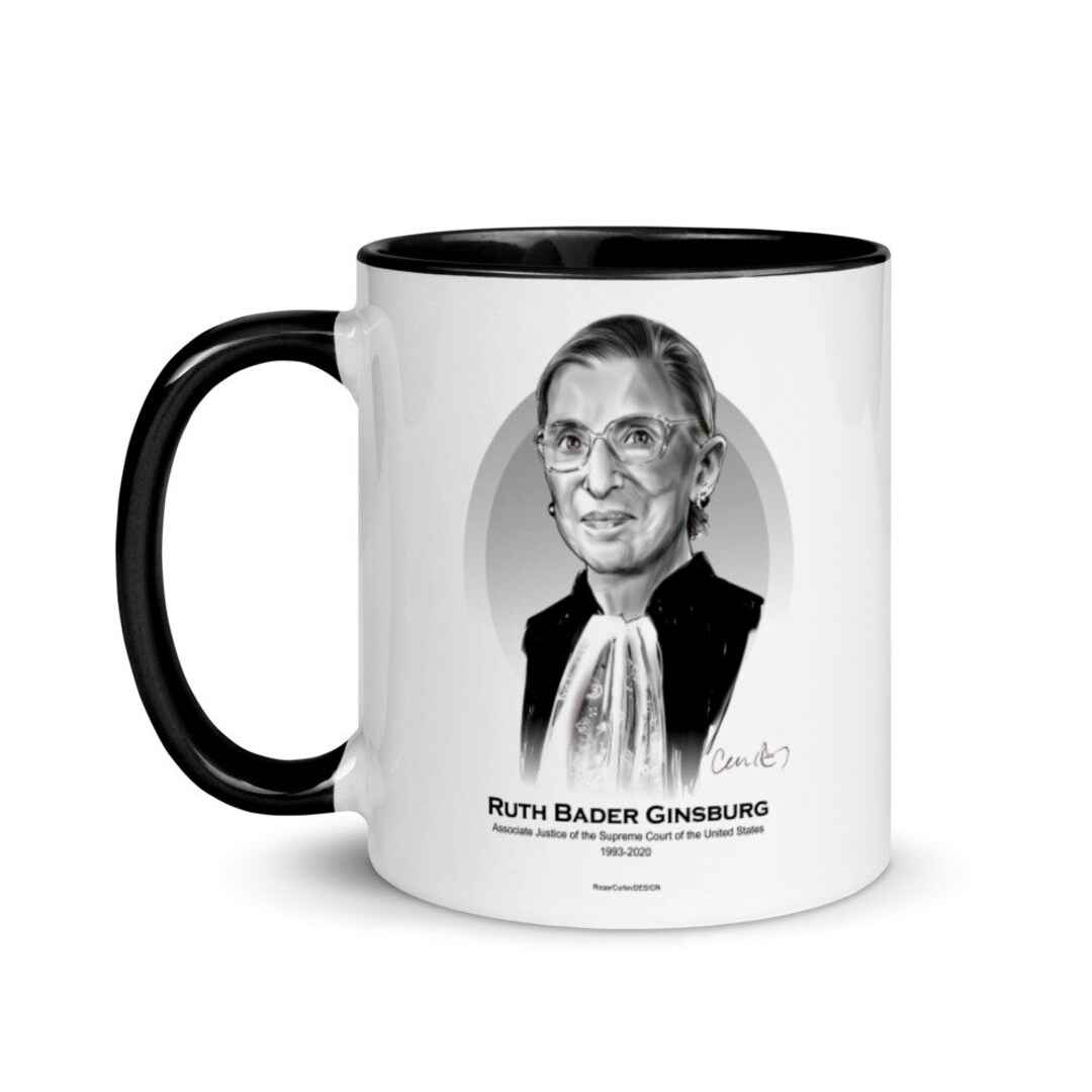 Ruth Bader Ginsburg Mug With Color Inside, RBG, Ruth Bader Ginsburg ...