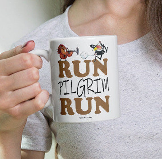 Running Pilgrim Cartoon