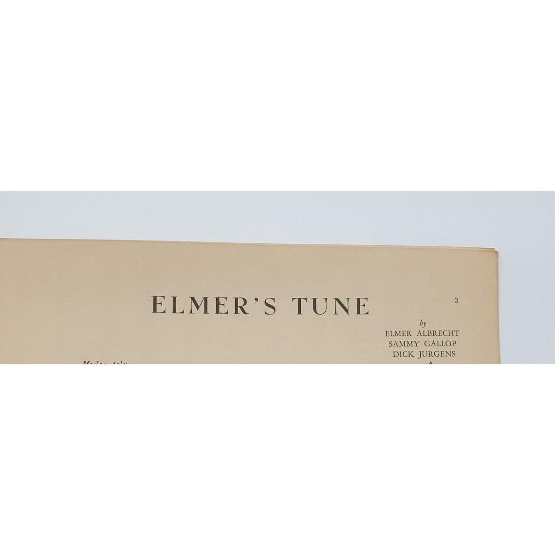 Elmer's Tune 1941 Vintage Sheet Music Piano Albrecht Gallop Jurgens - Etsy