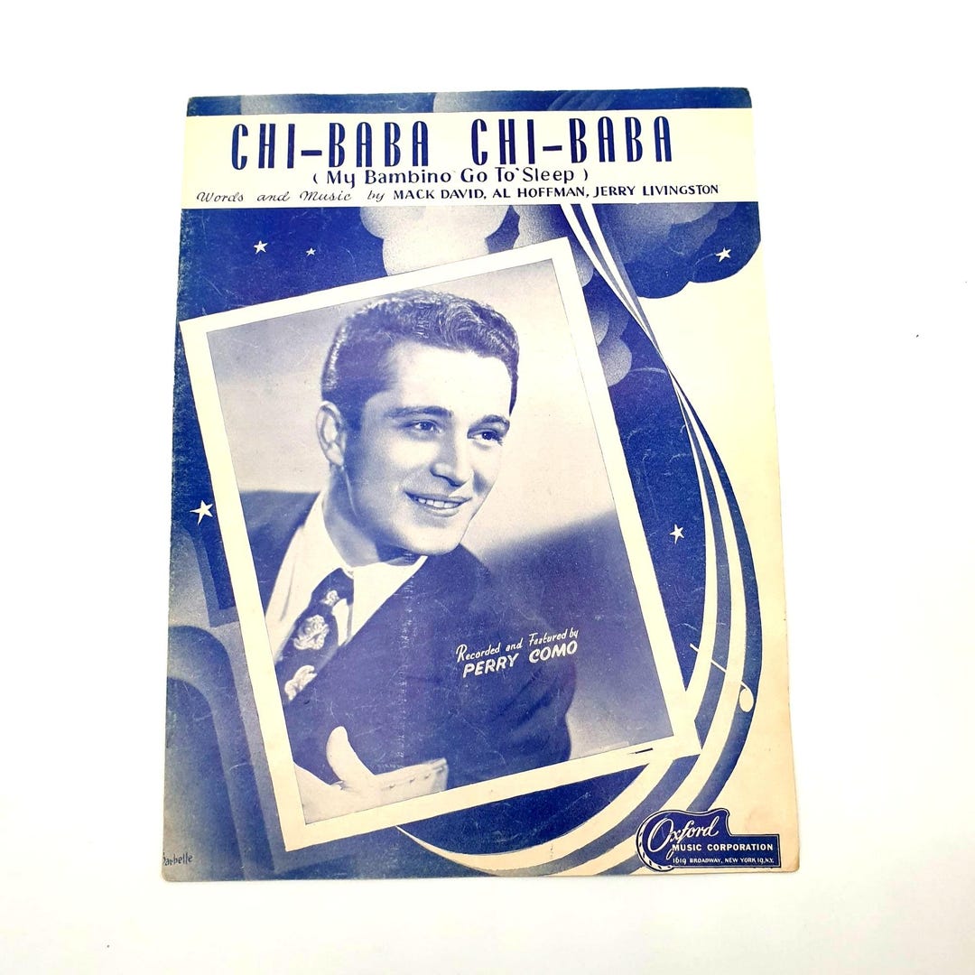 Vintage Sheet Music 1947 Chi Baba My Bambino Go to Sleep - Etsy