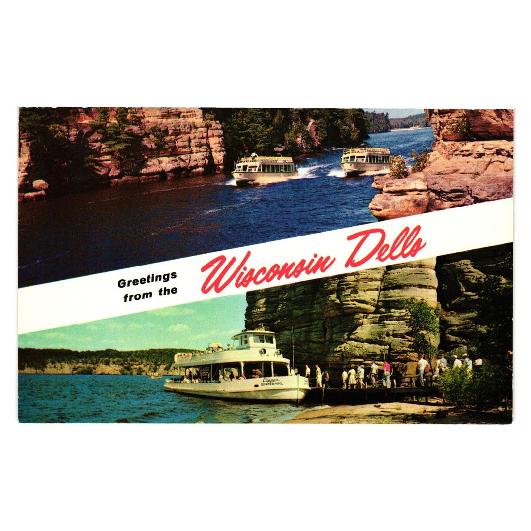 Vintage Wisconsin Dells Postcard H.H. Bennett Studio Featuring Scenic ...